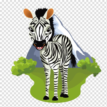 Free: Animal variety Animation Illustration, Cute zebra transparent ...