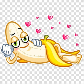 Free: Sticker Banana Fruit Telegram, banana transparent background PNG ...