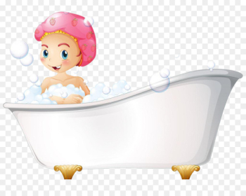Free: Bathing Poster Bathtub Illustration - Baby bath beautiful picture ...