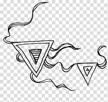 Free: Brushset triangles, triangle and curve line sketch transparent ...