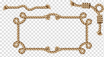 Free: Brwon rope frame illustration, Dynamic rope Knot, Rope knot ...
