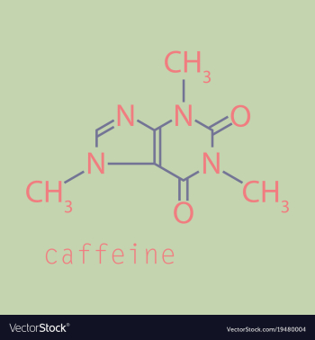 Free: Caffeine molecule chemical structure background vector image ...