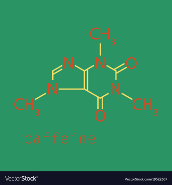 Free: Caffeine molecule chemical structure background vector image ...