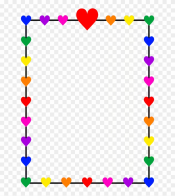 Rainbow Music Notes Border