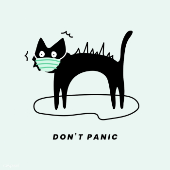 Free: Don't panic black cat social template vector | Free vector ...