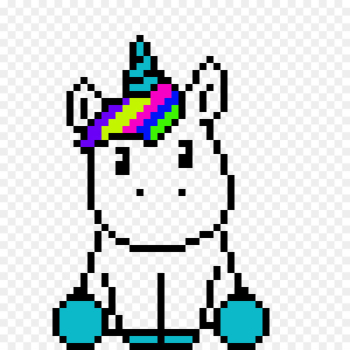 how to draw a pixel art unicorn