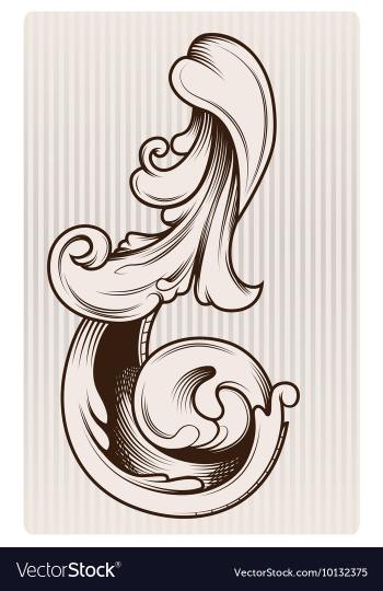 Free: Engraved floral element vector image - nohat.cc