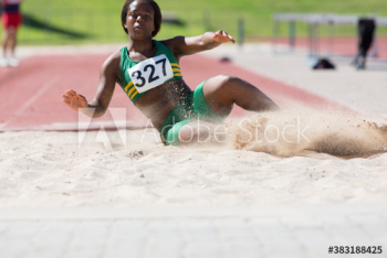 Free: Female athlete long jumping - nohat.cc