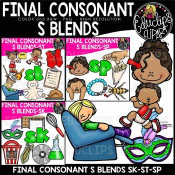 Free: Final Consonant Blends R- Clip Art Bundle (Color and B&W ...