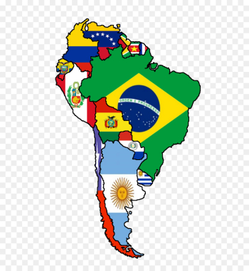 Free: Latin America Flags of South America Map - map - nohat.cc