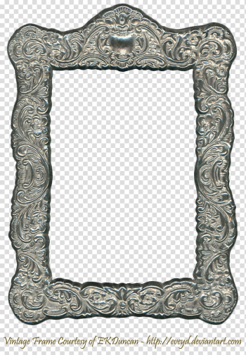 Free: Floral Embossed Metal Frame Gold, brown frame transparent ...