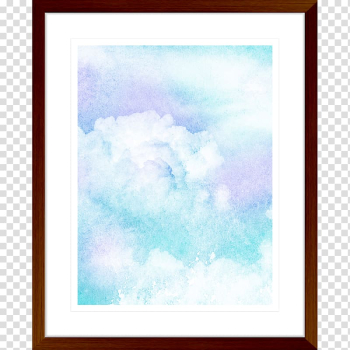 Free: Cloud Frames Watercolor painting Blue, cloud watercolor ...