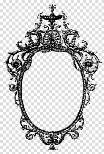 Free: Black floral frame, Victorian era Victorian decorative arts ...