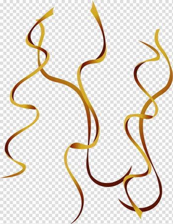 Free: Gold ribbon, Yellow Rectangle Font, Hand painted gold ribbon ...