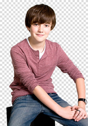 Free: Greyson chance, boy's heather red top transparent background PNG ...