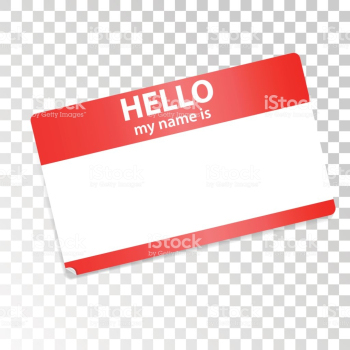 Free: Hello My Name Is Redwhite Sticker On Transparent Background ...