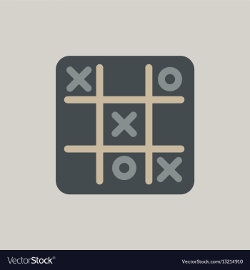 Free: In flat style x o game vector image - nohat.cc