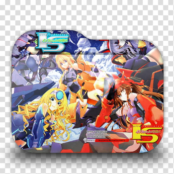 Free: Infinite Stratos Anime Folder Icon, yellow and purple-haired ...