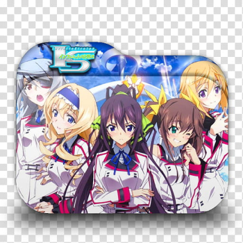 Free: Infinite Stratos Anime Folder Icon, yellow and purple-haired ...