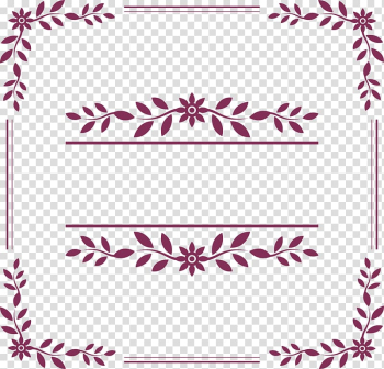 Maroon flower border png - Free stock image / vector / a.i generated ...
