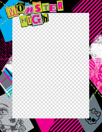 Free: Monster High, Monster High digital frame transparent background ...