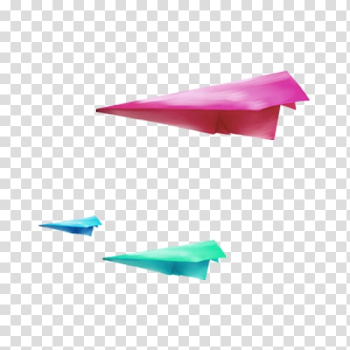 Free: Paper plane Airplane, Color paper airplane transparent background ...