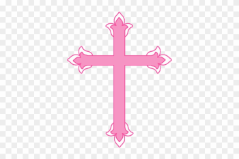 Pink Religious Cross Clip Art