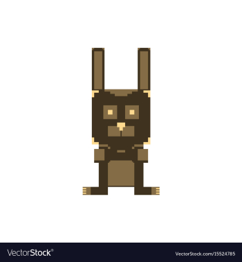 Free: Pixelated bunny 8 bit pixel art - isolated vector image - nohat.cc