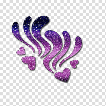 Free: Purple Glitter Heart, blue glitter heart transparent background ...