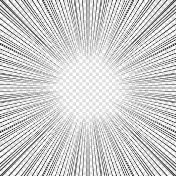 Free: Screentones action lines , black lines with sun rays transparent ...