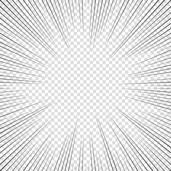 Free: Screentones action lines , black lines with sun rays drawing ...