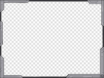 Free: Simple Futuristic Border Design ver Gray Metal transparent ...