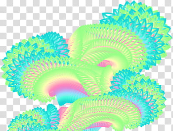 Free: Spirograph Trilogy , green and teal abstract painting transparent ...