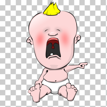 Free: SVG Crying Baby Vector Caricature - nohat.cc