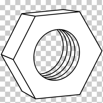 Free: SVG Hexagonal nut for bolts technical vector drawing - nohat.cc