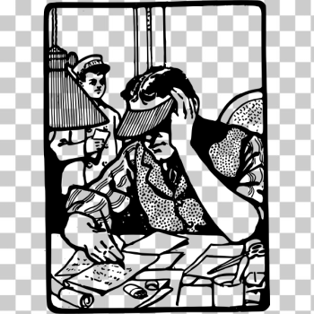 Free: SVG Newspaper editor at work vector graphics - nohat.cc