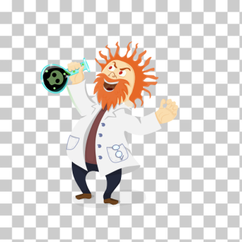 Free: SVG Vector clip art of mad scientist with a retort in his hand ...