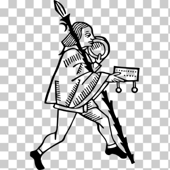 Free: SVG Vector clip art of medieval city messenger - nohat.cc