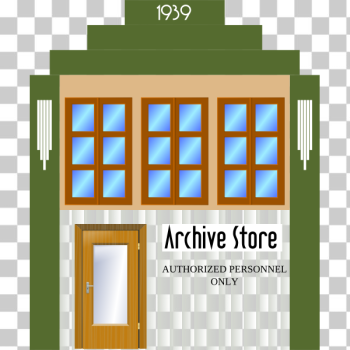 Free: SVG Vector image of two-storey green building - nohat.cc