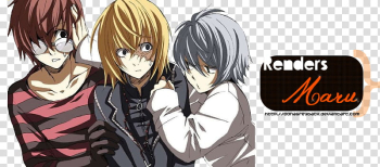 Free: , three anime characters illustration transparent background PNG ...