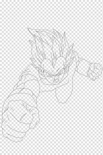 Free: Vegeta SSJ LINE ART, Dragon Ball Z Vegeta illustration ...