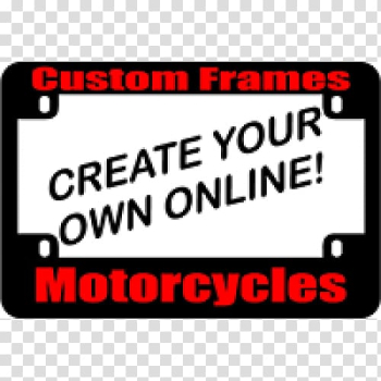 Free: Vehicle License Plates Custom motorcycle Bicycle Frames ...