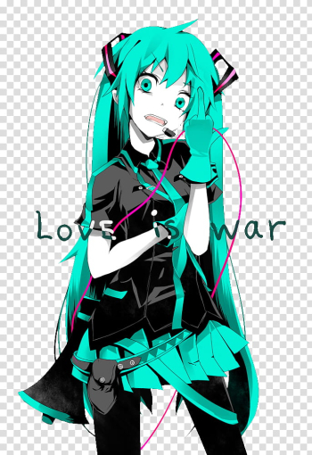 Free: Vocaloid Render , blue and white anime character transparent ...