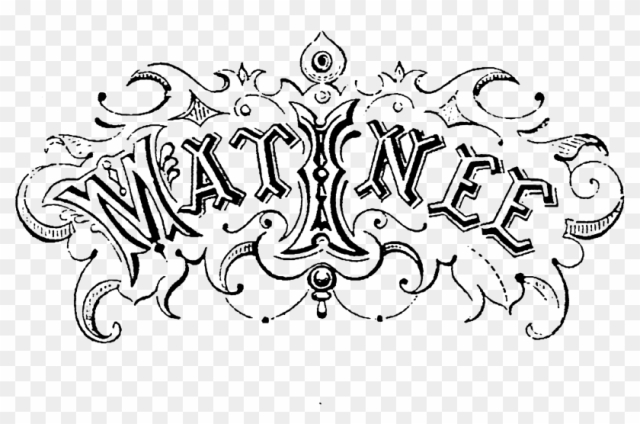 Free: 1323 Matinee Heading Word Free Vintage Clip Art - Illustration ...