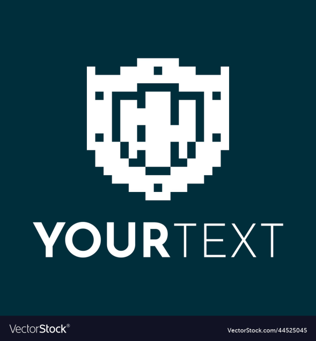 Free: 1bit pixel art logo of wooden shield - nohat.cc