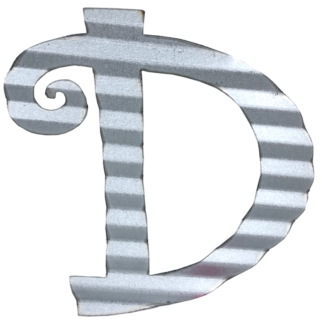 Free: 22" x 16" Cursive Galvanized Metal Letter Cutouts - 15 Styles ...