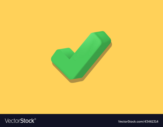 Free: 3d correct symbol 3d checkmark sign - nohat.cc