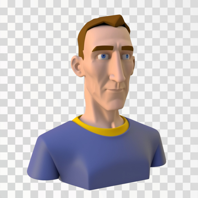 Free: 3D default avatar of male - PNG transparent - nohat.cc