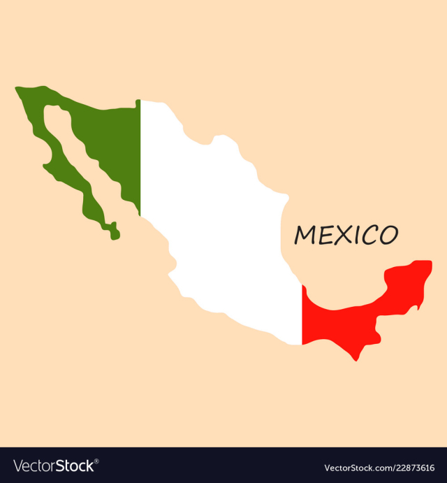Free: 3d flag map of mexico vector image - nohat.cc