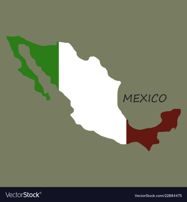 Free: 3d flag map of mexico vector image - nohat.cc